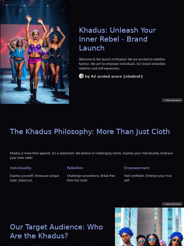 Khadus Unleash Your Inner Rebel Brand Launch | PDF | Fashion | Brand
