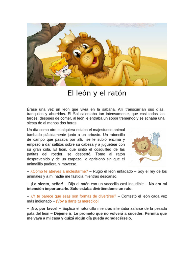 El León y El Ratón | PDF