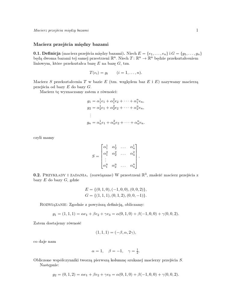 Macierz Przejscia | PDF