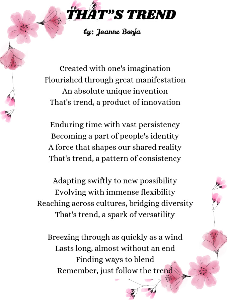 TNCT Poem Trend F | PDF