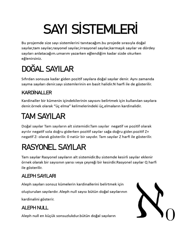 SAYI SİSTEMLERİ | PDF