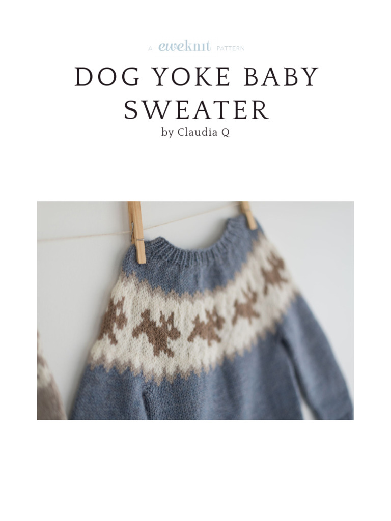 Dog Yoke Baby Sweater Online | PDF | Knitting | Knitting Needle