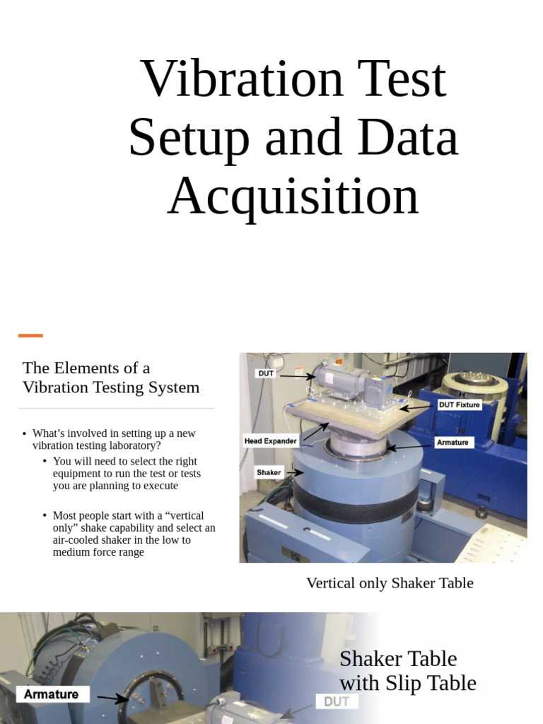 Vibration Test Setup and Data Acquisition | PDF