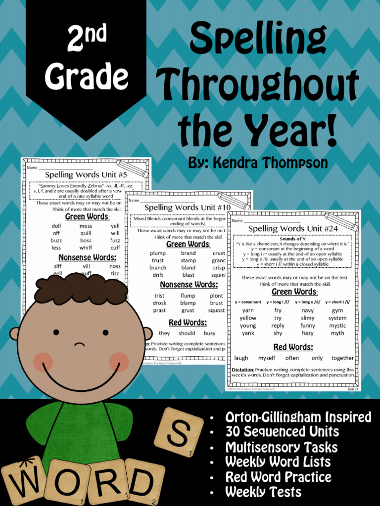 2 Grade: Spelling Throughout The Year! | PDF | Syllable | Linguistics