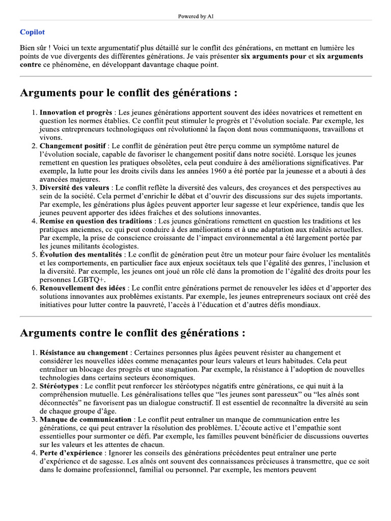 Conflit Des Generations 3 | PDF