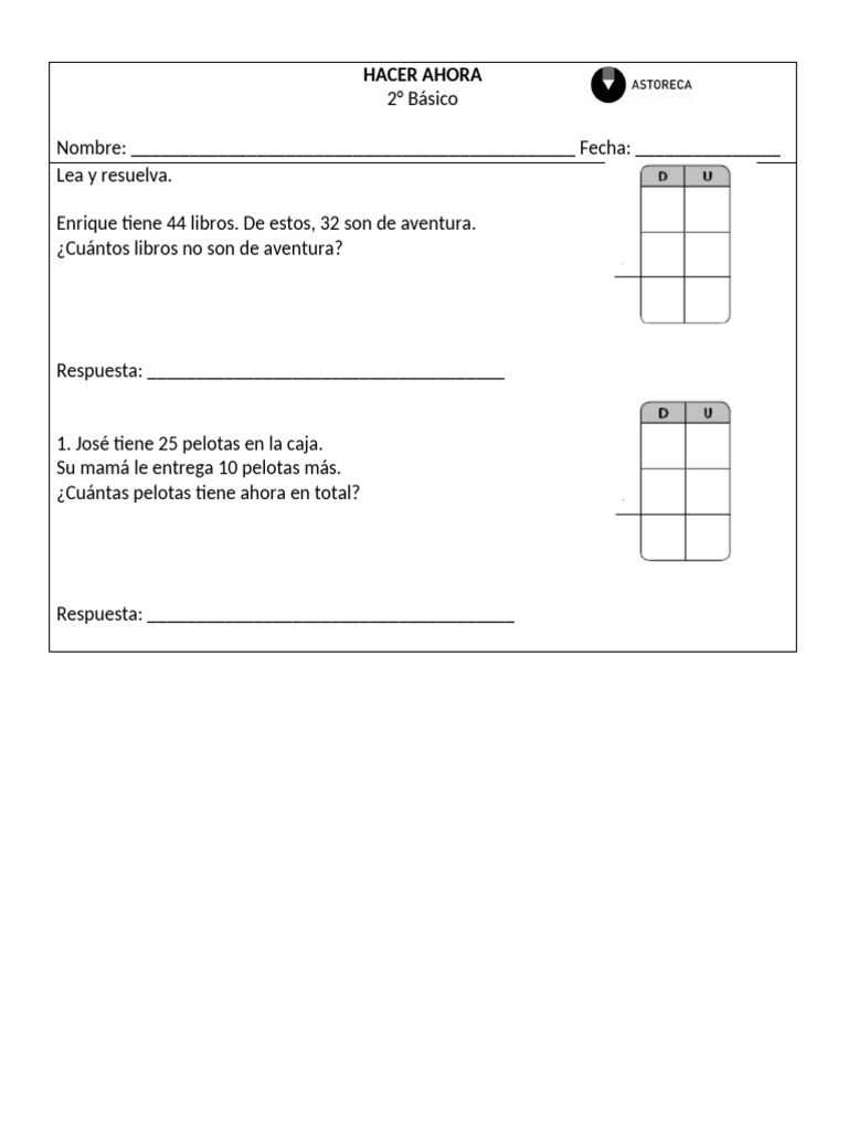 Eje Operaciones - Resolver Problemas de Suma y Resta 2 | PDF
