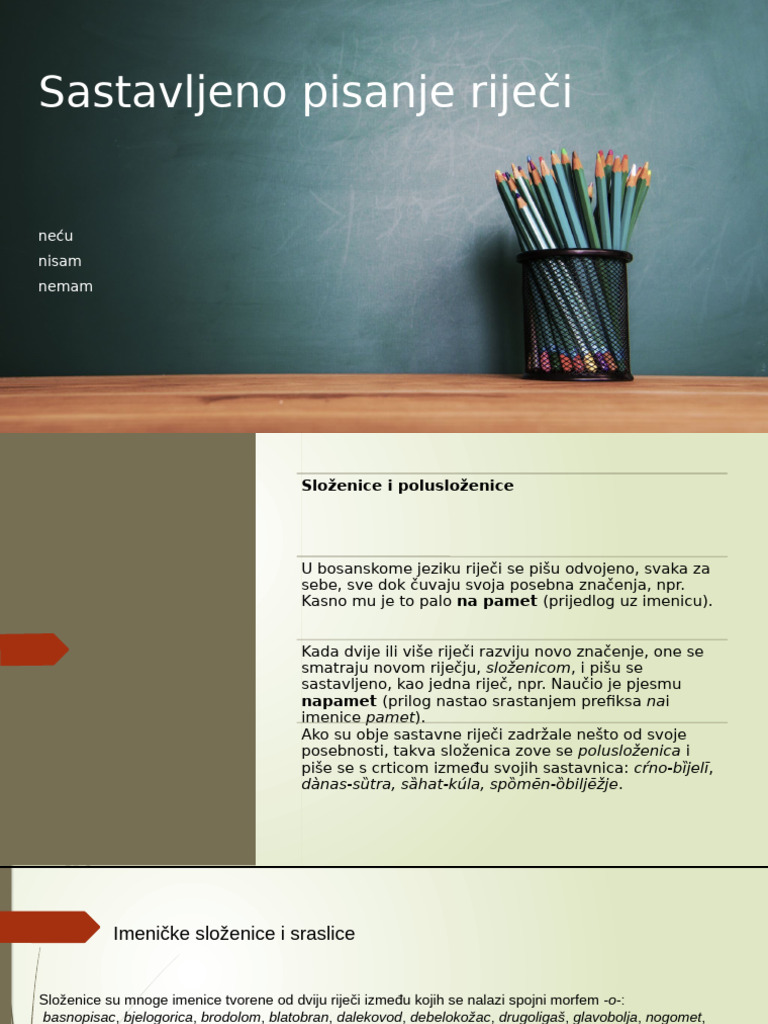 Sastavljeno Pisanje Rije - I | PDF