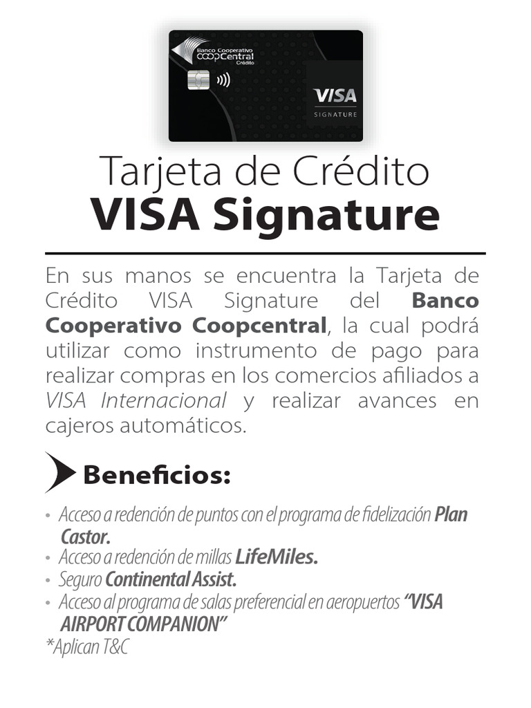 Visa Signature | PDF | Tarjeta de crédito | Visa Inc.