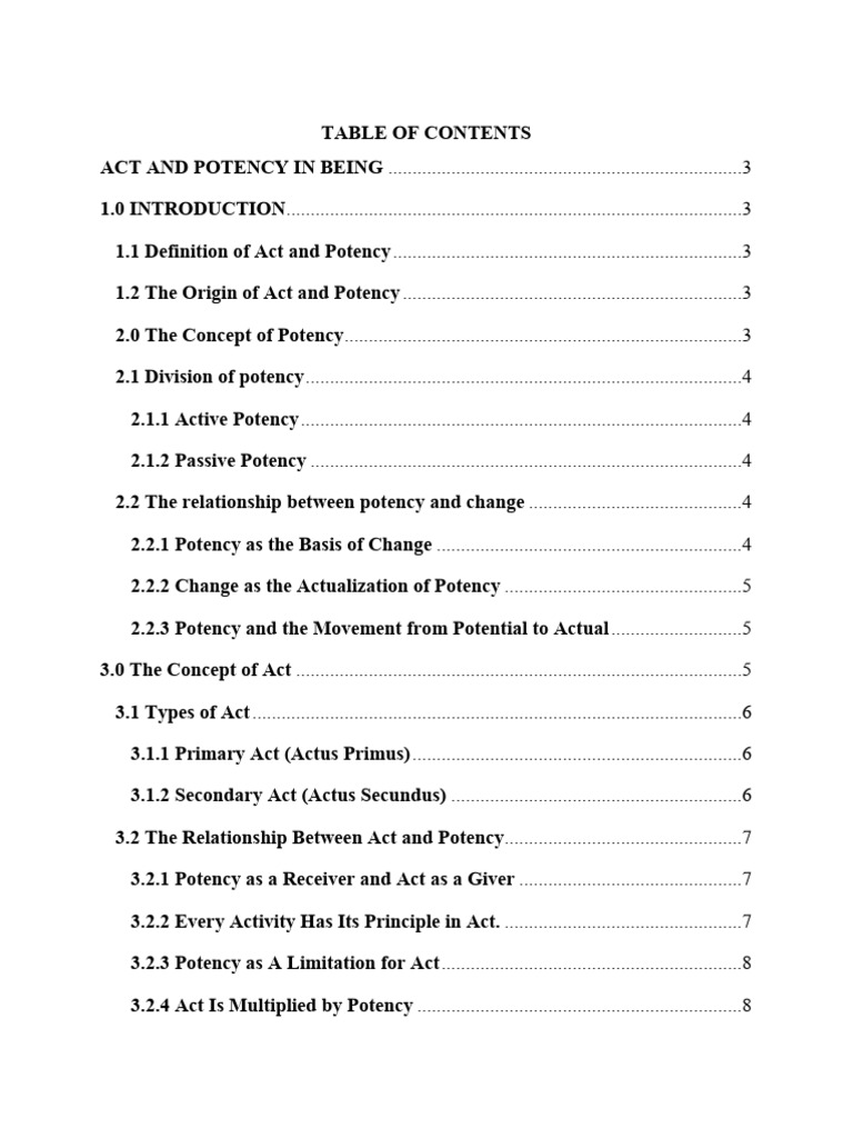 Understanding Act and Potency Concepts | PDF | Existence | Epistemology
