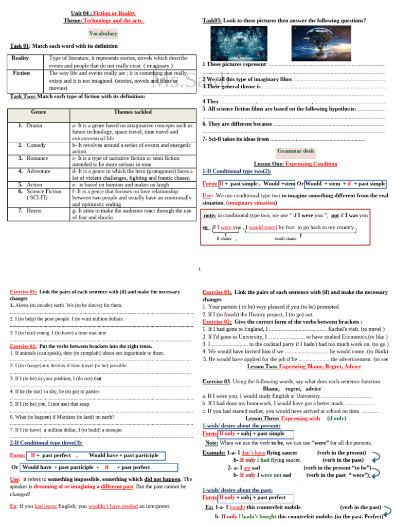 All Handouts of Science Fiction .Nouara - Docx Version 1 | PDF