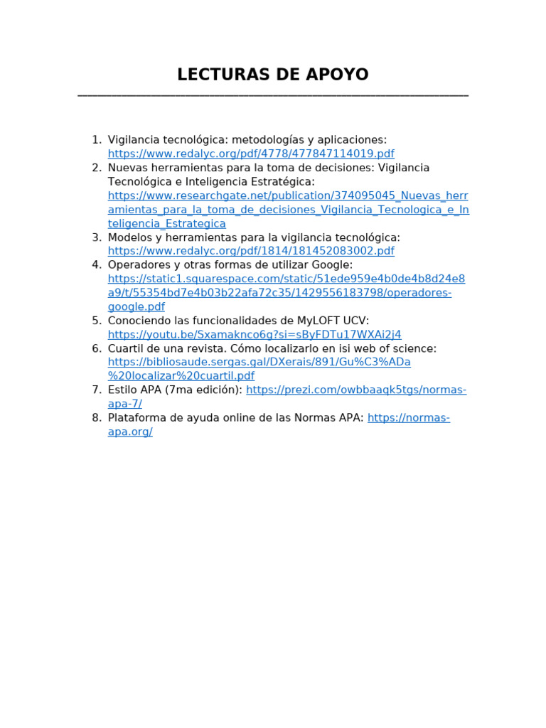 2do Día 3 - 2 - 24 - Lista de Lecturas | PDF