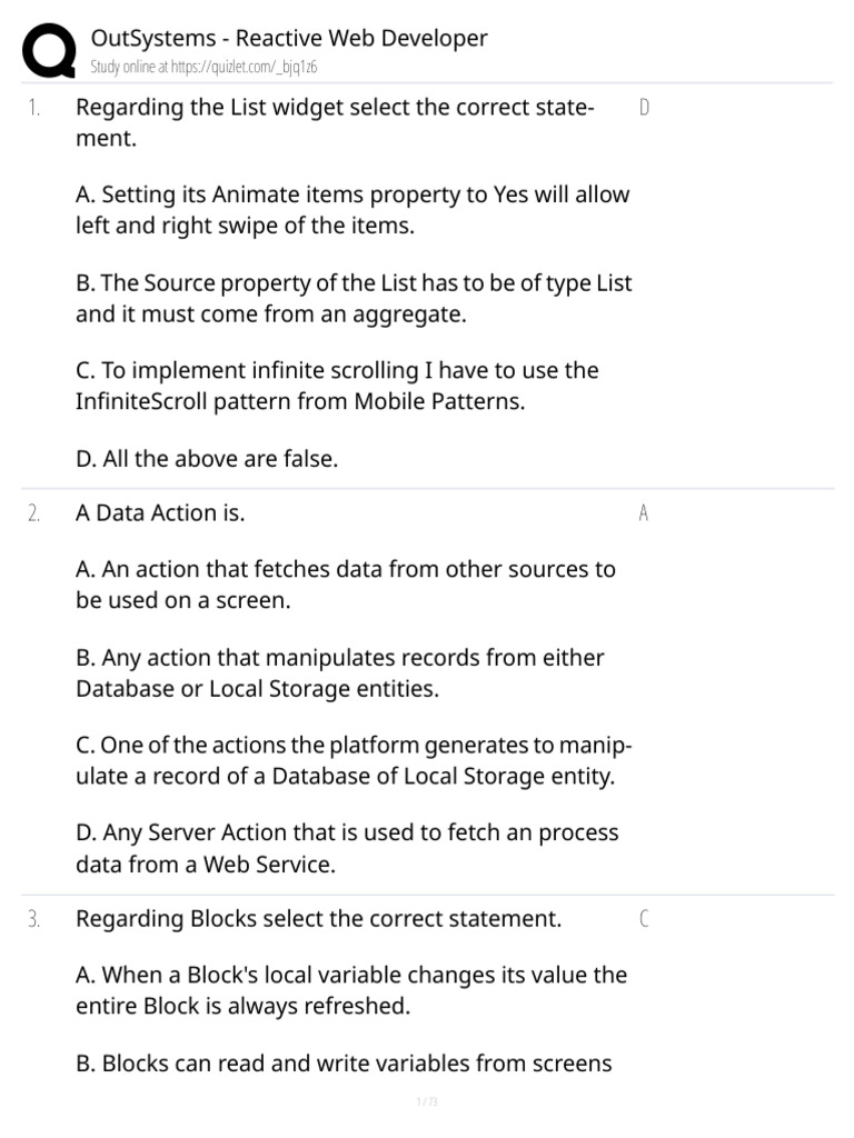 OutSystems sample test | PDF | Parameter (Computer Programming) | Data Type