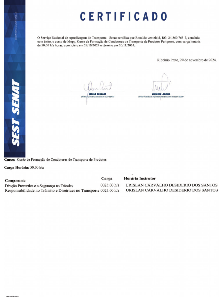 Certificado Mopp | PDF