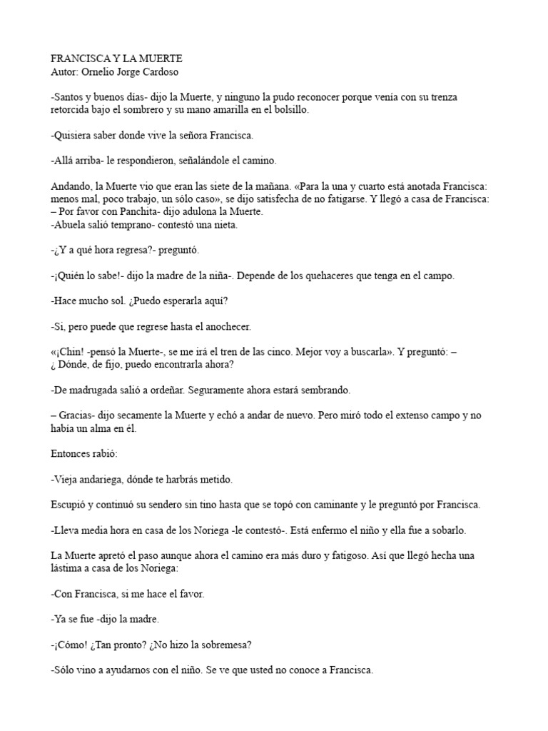 Francisca y La Muerte | PDF