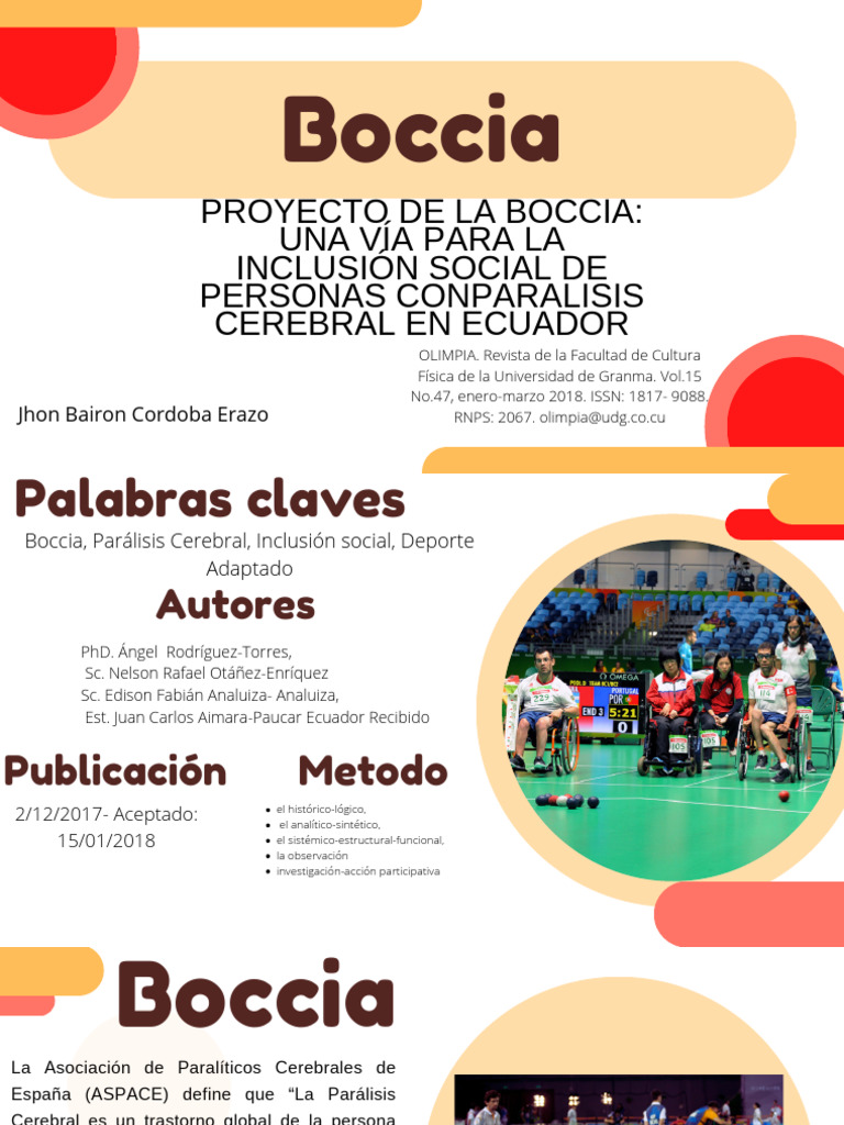 Boccia | PDF | Inclusión (Educación) | Cerebro