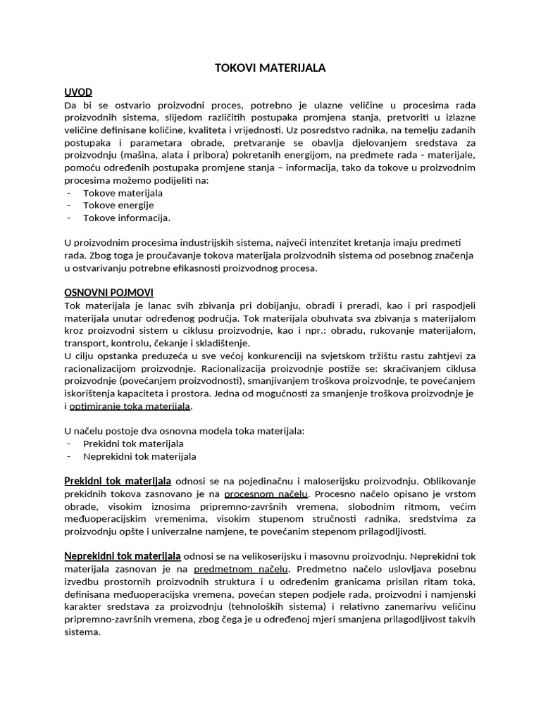 01 - 02 - 03 - Tokovi Materijala | PDF