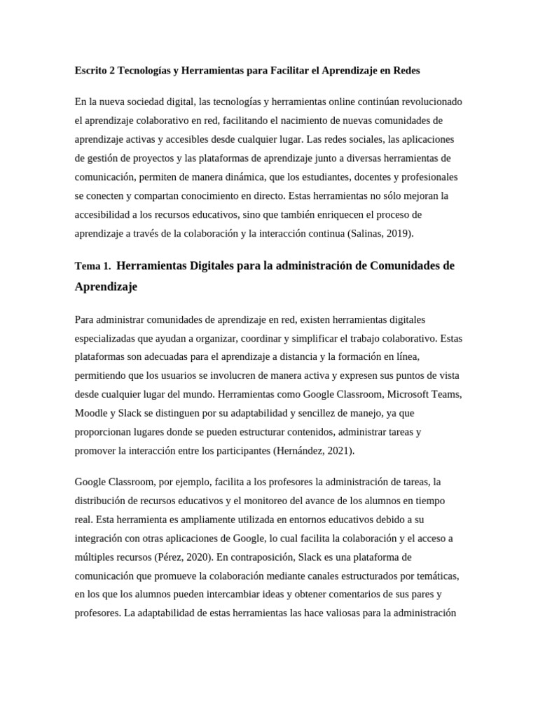 ESCRITO_2 | PDF | Aprendizaje | Enseñando