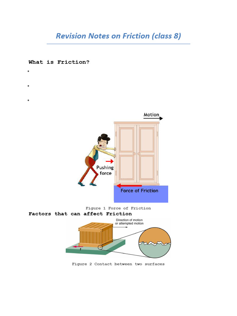 Understanding Friction: Key Concepts | PDF | Friction | Force