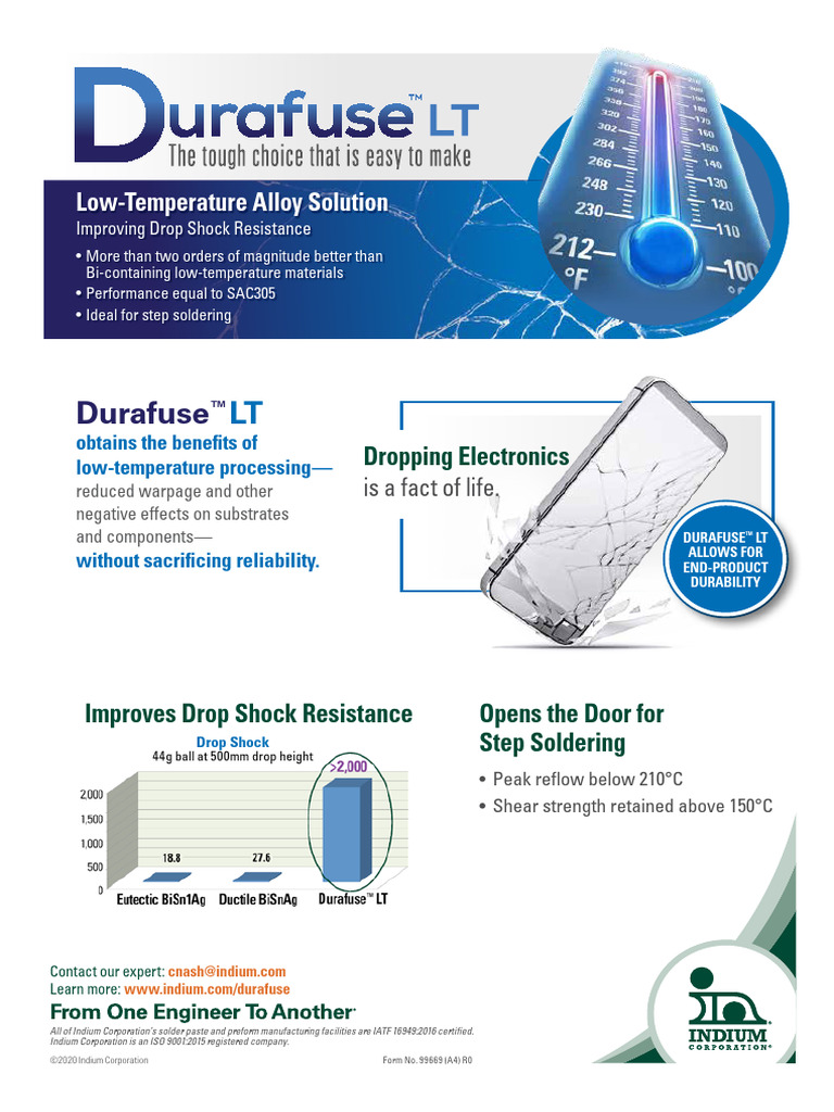 Durafuse LT Sell Sheet 99669 A4 R0 | PDF | Solder | Physical Sciences
