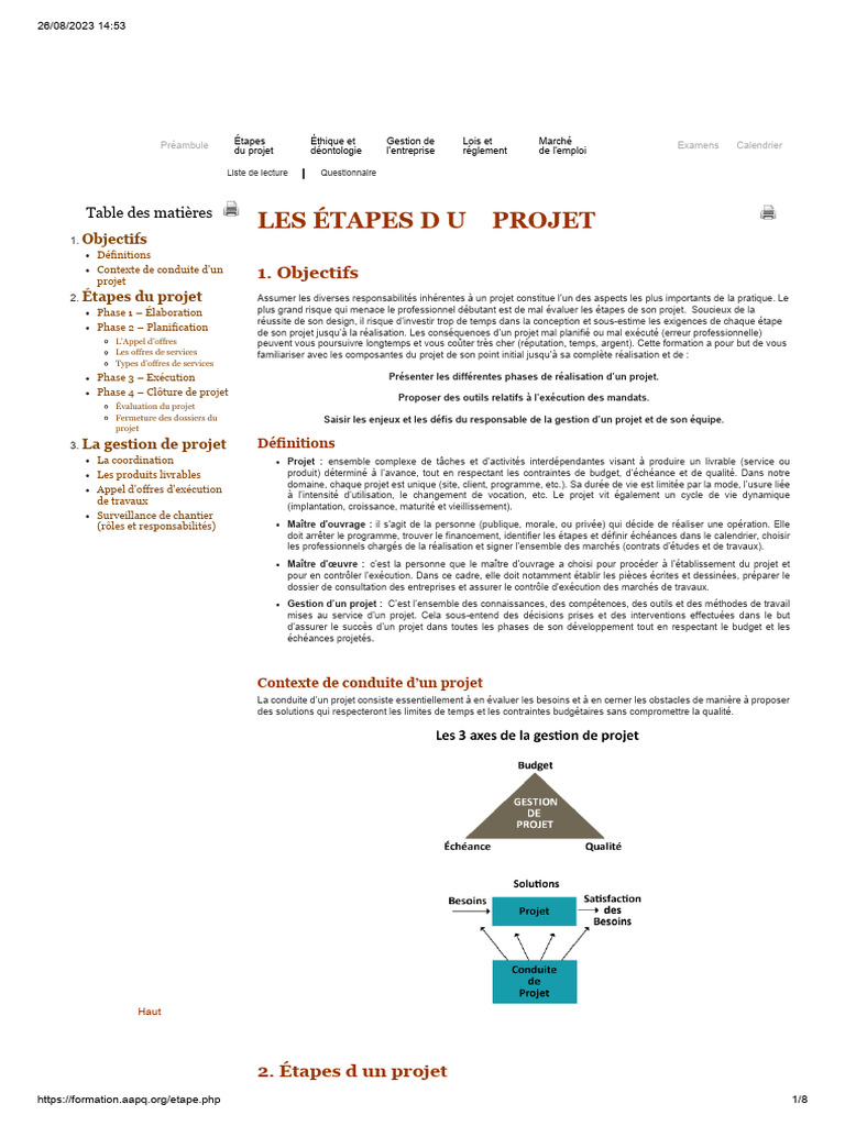 Étapes de réalisation d'un projet | PDF | Gestion de projet | Business