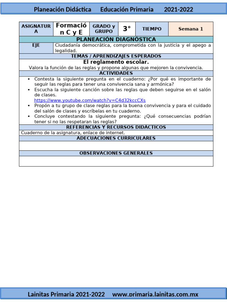 3er Grado Formación C y E (2021-2022) | PDF | Educación primaria | Escuelas
