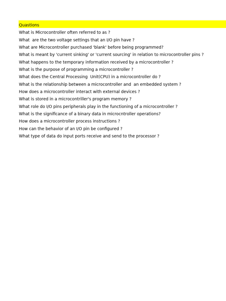 Microcontroler Chapter 2 | PDF