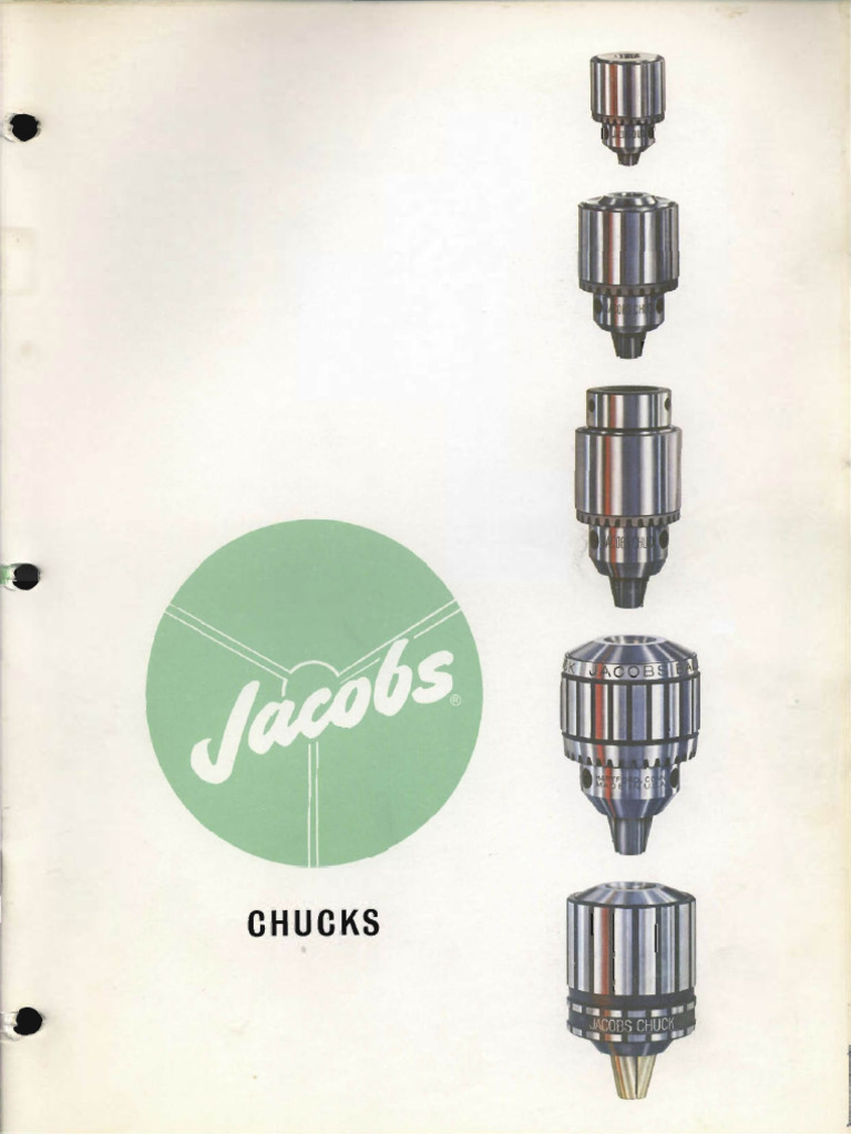 Jacobs Chuck Types and Specifications | PDF | Drill | Rotating Machines
