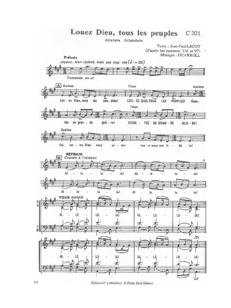 Louez Dieu Tous Les Peuples | PDF