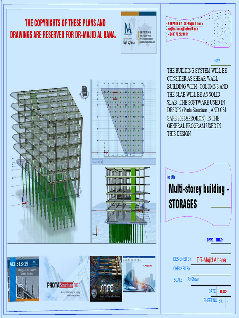 DR - Majid Albana Structural 7 Floor Storages-Model | PDF | Concrete | Deep Foundation