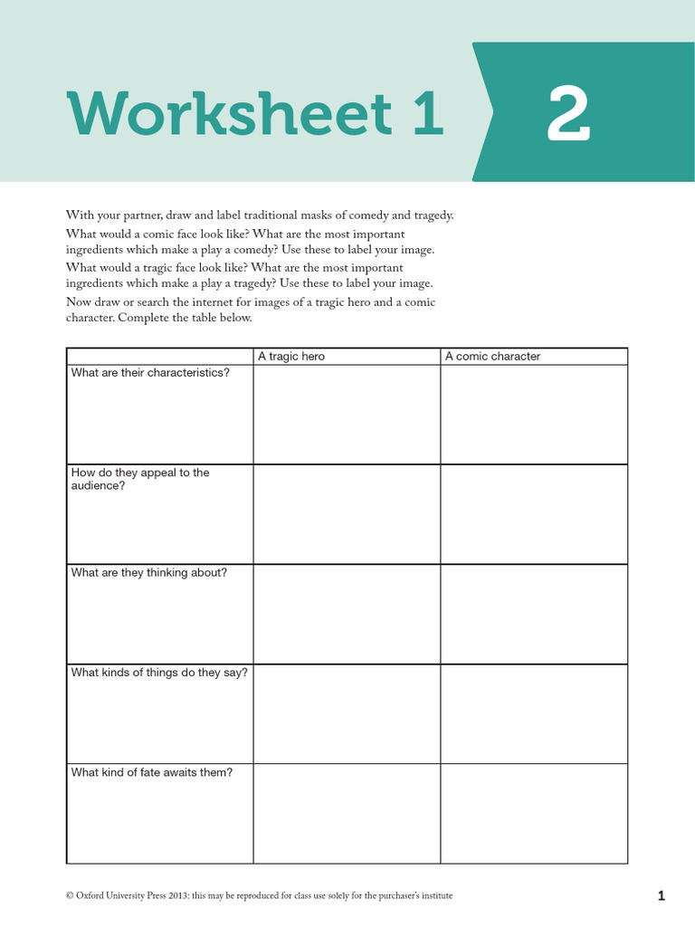 Complete Lit English Cambridge Igcse Olevel chp2 Worksheet1 | PDF