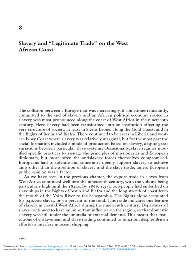 Slavery and Legitimate Trade on the West | PDF | Slavery | Atlantic ...