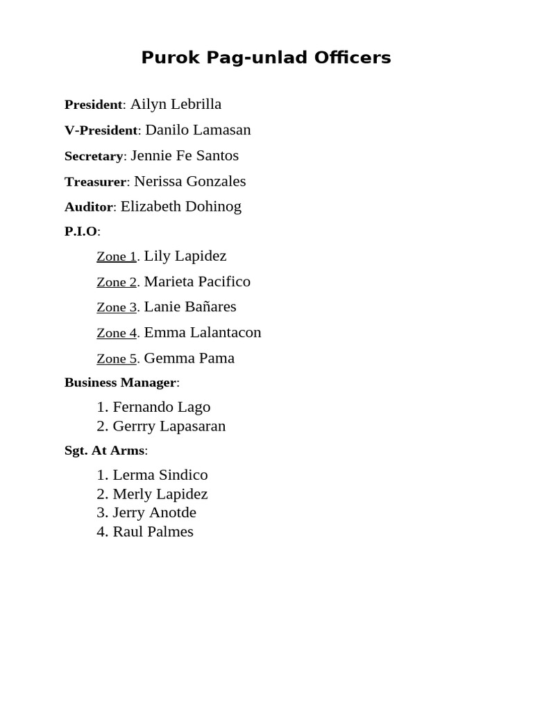Purok Pag | PDF
