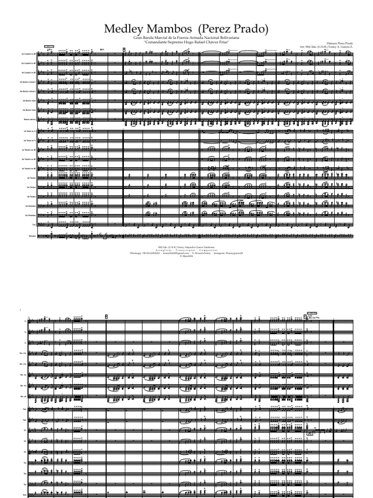 Medley Perez Prado - Partitura Completa | PDF