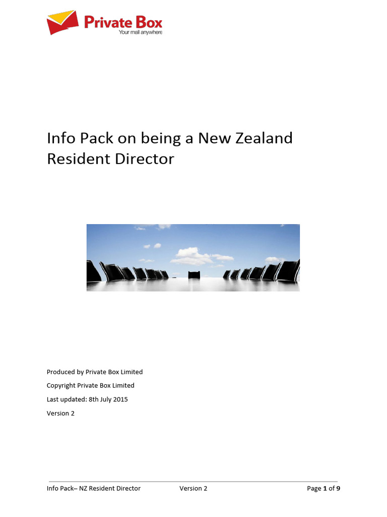 Resident Director Info Pack | PDF | Business | Private Law
