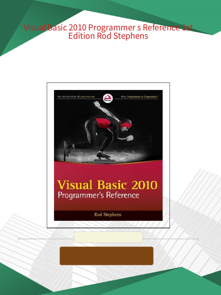 Visual Basic 2010 Programmer s Reference 1st Edition Rod Stephens - The ...