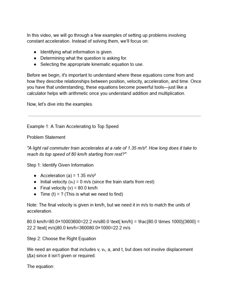 Physics | PDF | Velocity | Acceleration