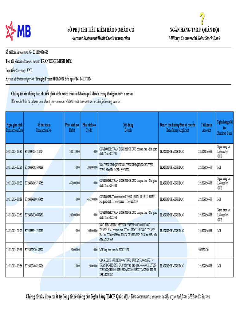 Transaction History | PDF