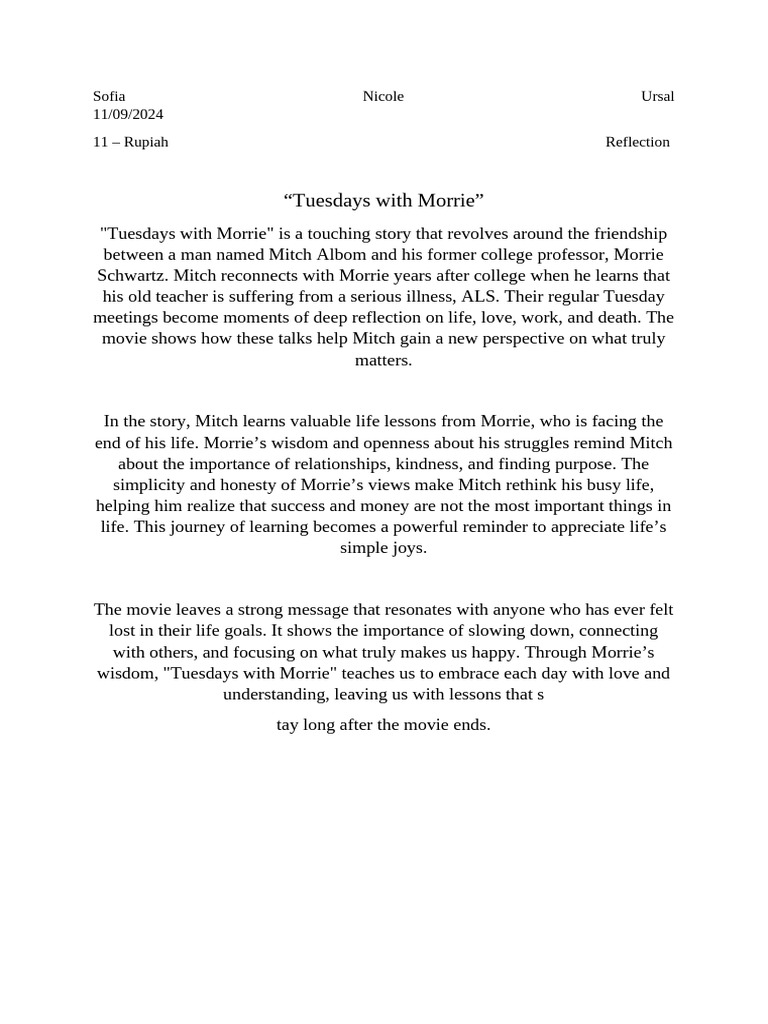 Philo Reflection 11 | PDF