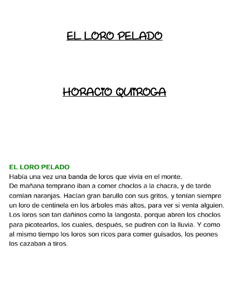 El Loro Pelado | PDF