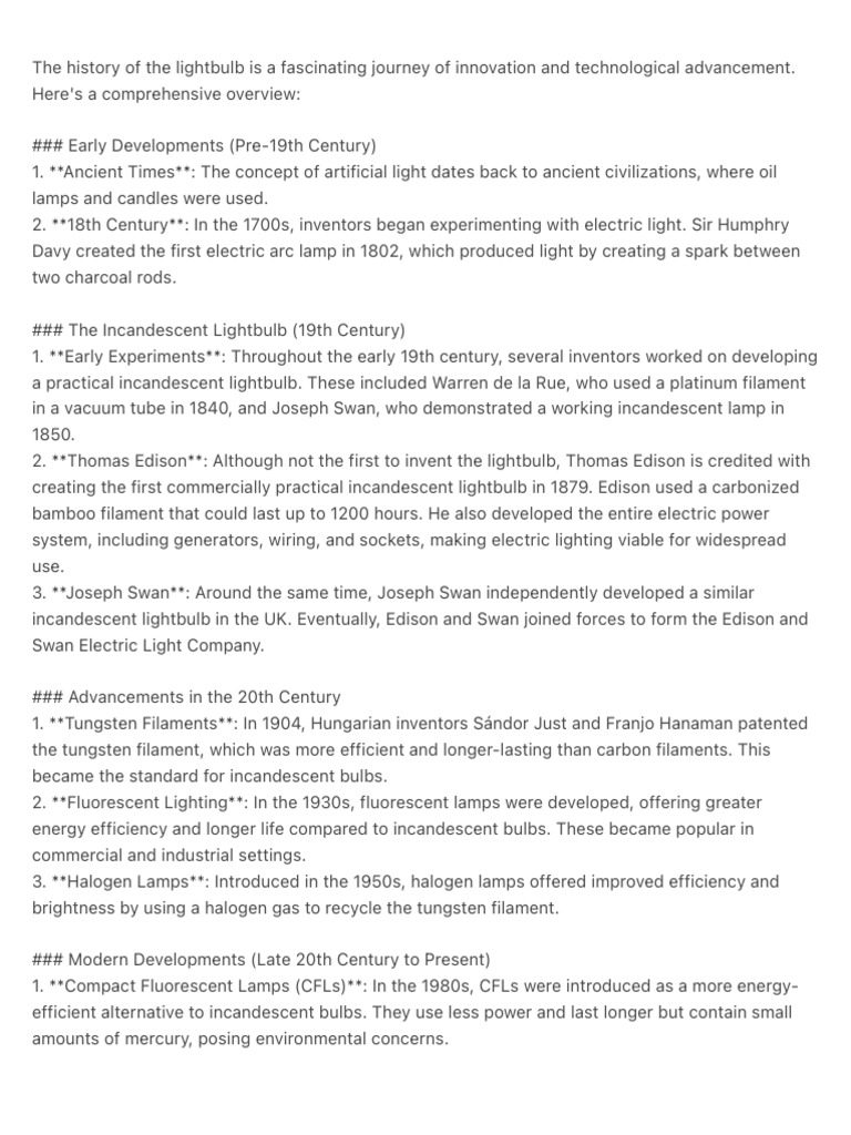 The History of The Lightbulb Is A Fascinating Journey of Innovation ...