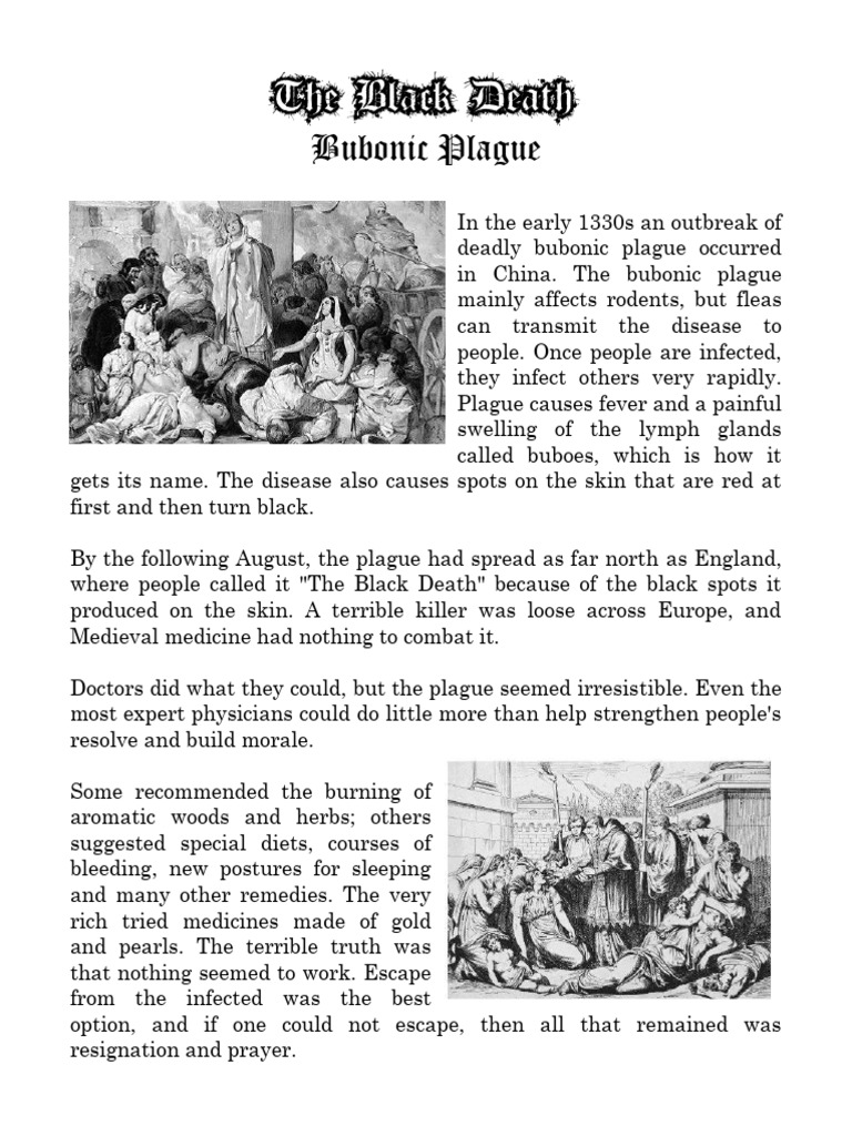 The Black Death - Bubonic Plague | PDF | Black Death | Medicine