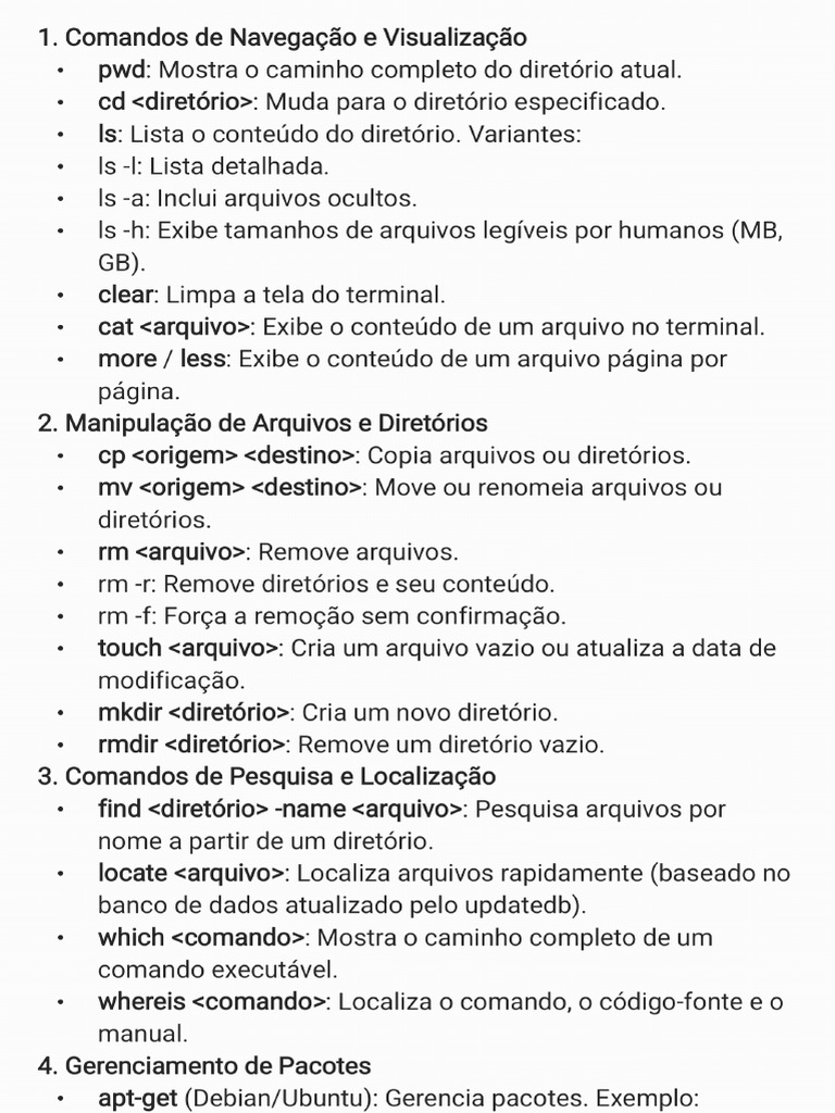 Principais Comandos Linux - 250301 - 175909 | PDF