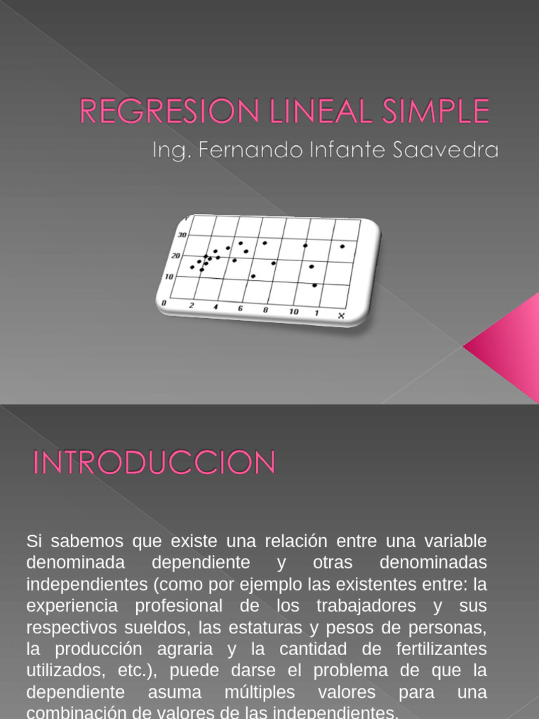 S8-Regresion Lineal Simple | PDF | Regresión lineal | Análisis de regresión