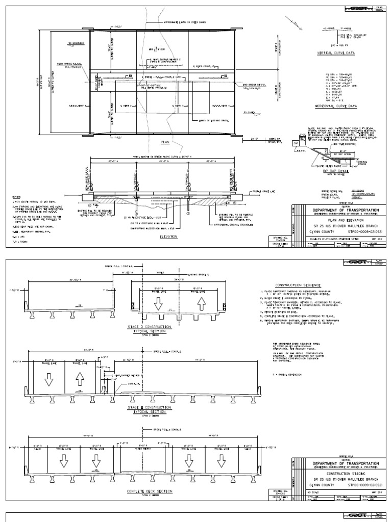 GDOT Bridge Construction Plans | PDF