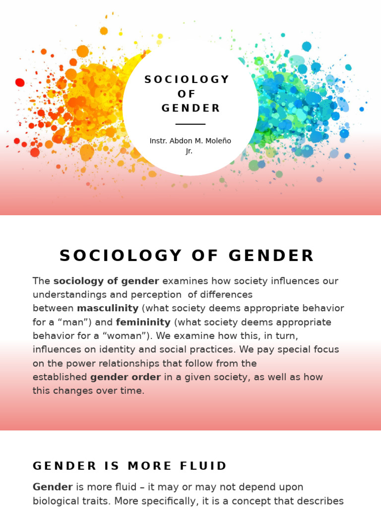 Unit III Sociology of Gender | PDF | Gender | Gender Studies