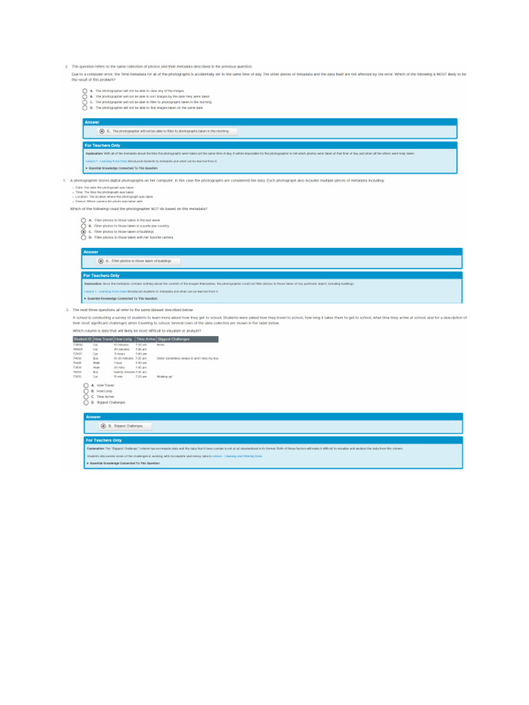 Extra Credit Questions and Answers | PDF