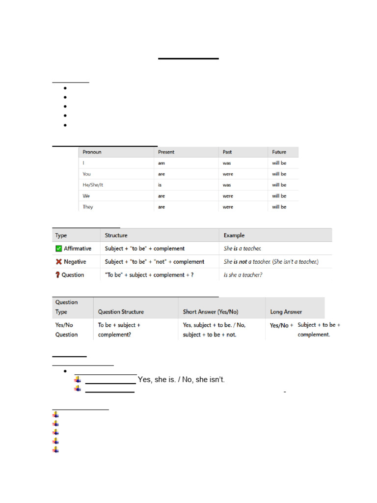 Verb to be | PDF | Semantic Units | Morphology