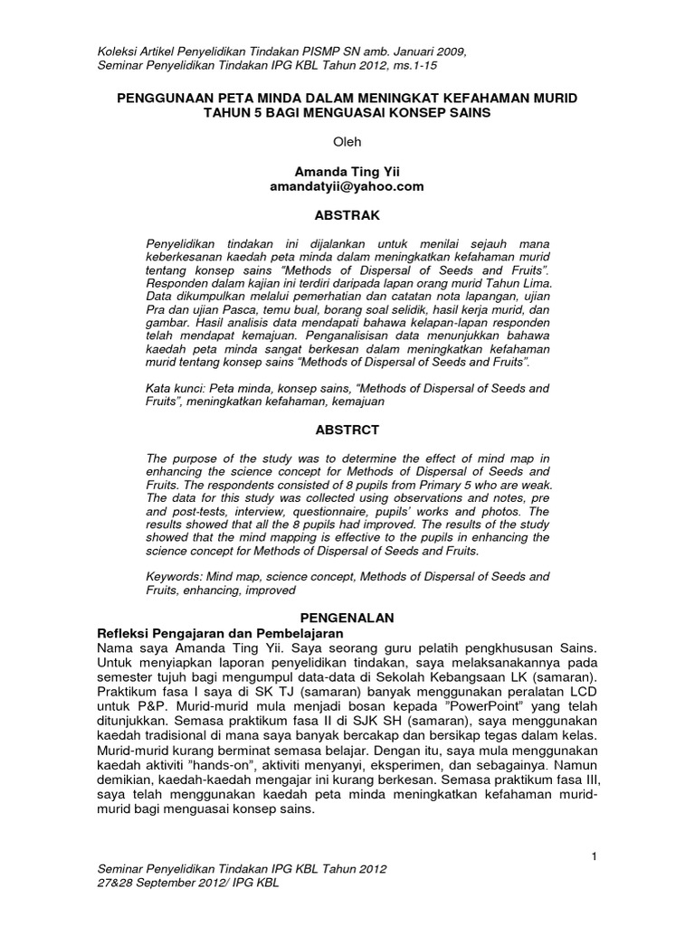 Peta Minda Tingkatkan Kefahaman Sains | PDF