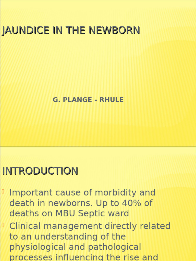 Students Neonatal Jaundice | PDF | Medical Specialties | Diseases And ...
