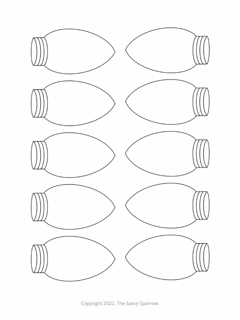 Christmas Light Bulb Template (5) | PDF